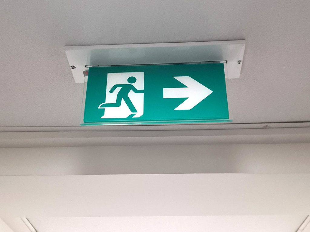 Life Safety Code - Hospital Egress Doors Stairwell Signage